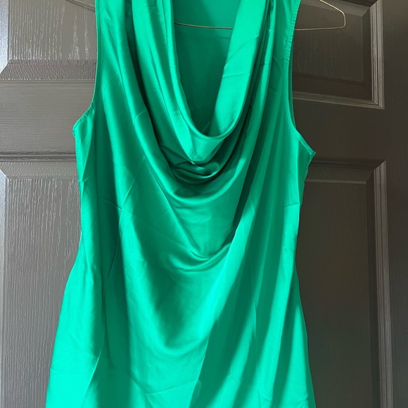 Boston Proper | Tops | Boston Proper Green Draped Sleeveless Tank ...